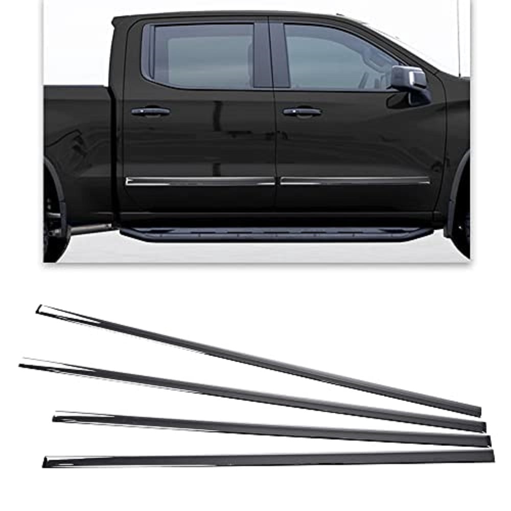 PIT66 Chevy Side Molding Trim, Fit for 14-18 Chevy Silverado 1500 2500 ...