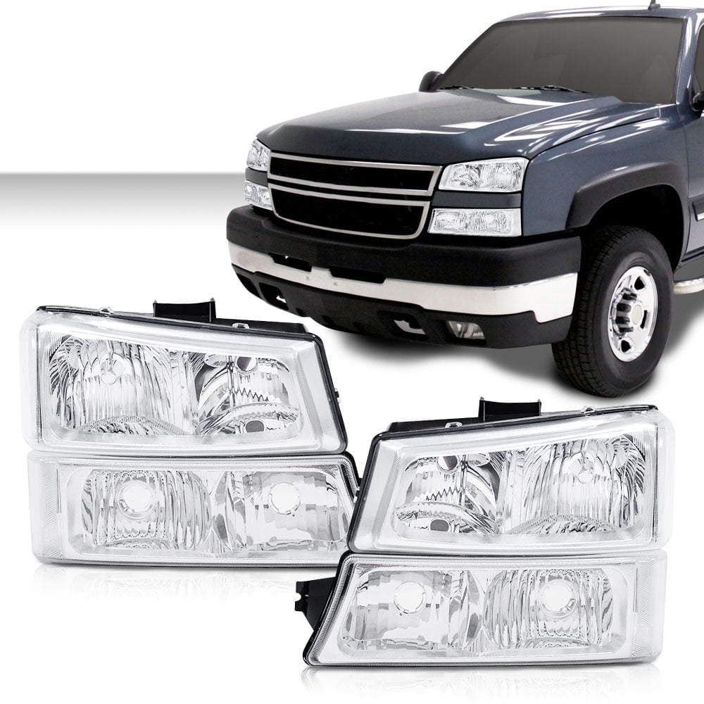 PIT66 Chrome Corner Headlights+Signal Bumper Lamp Fit For 2003-2006 ...