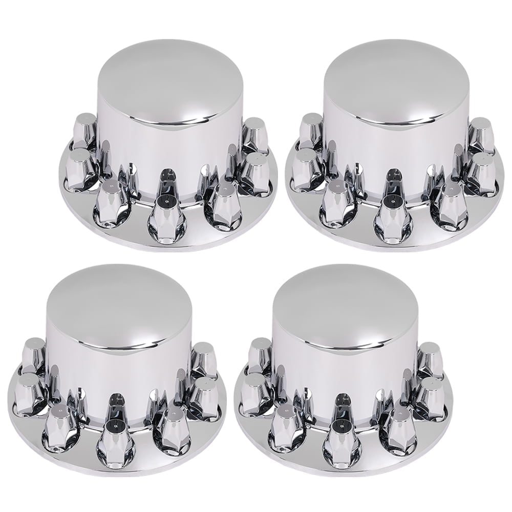 PIT66 Chrome Rear Wheel Axle Hub Cover Kit Semi ABS 33mm Nut Covers ...