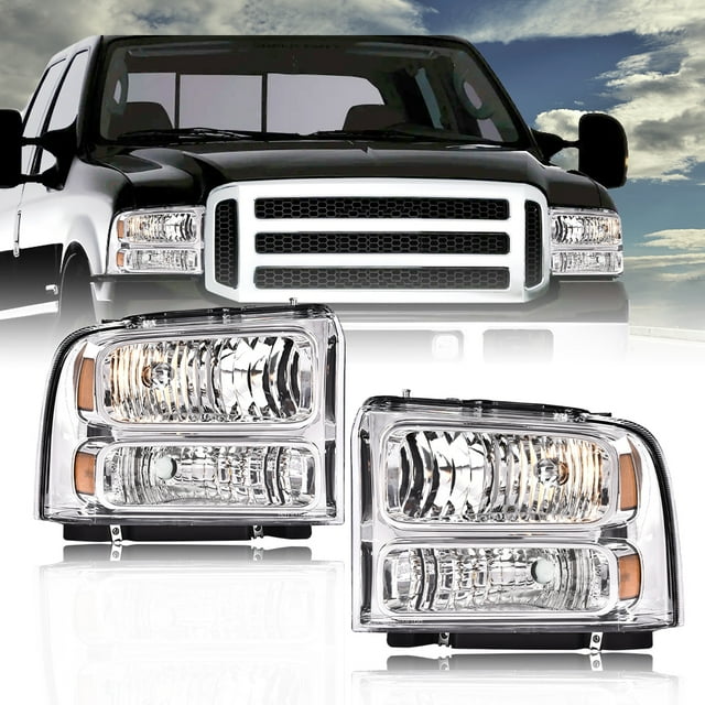 PIT66 Conversion Headlights Fit For 99-04 Ford F250 F350 Ford Super ...