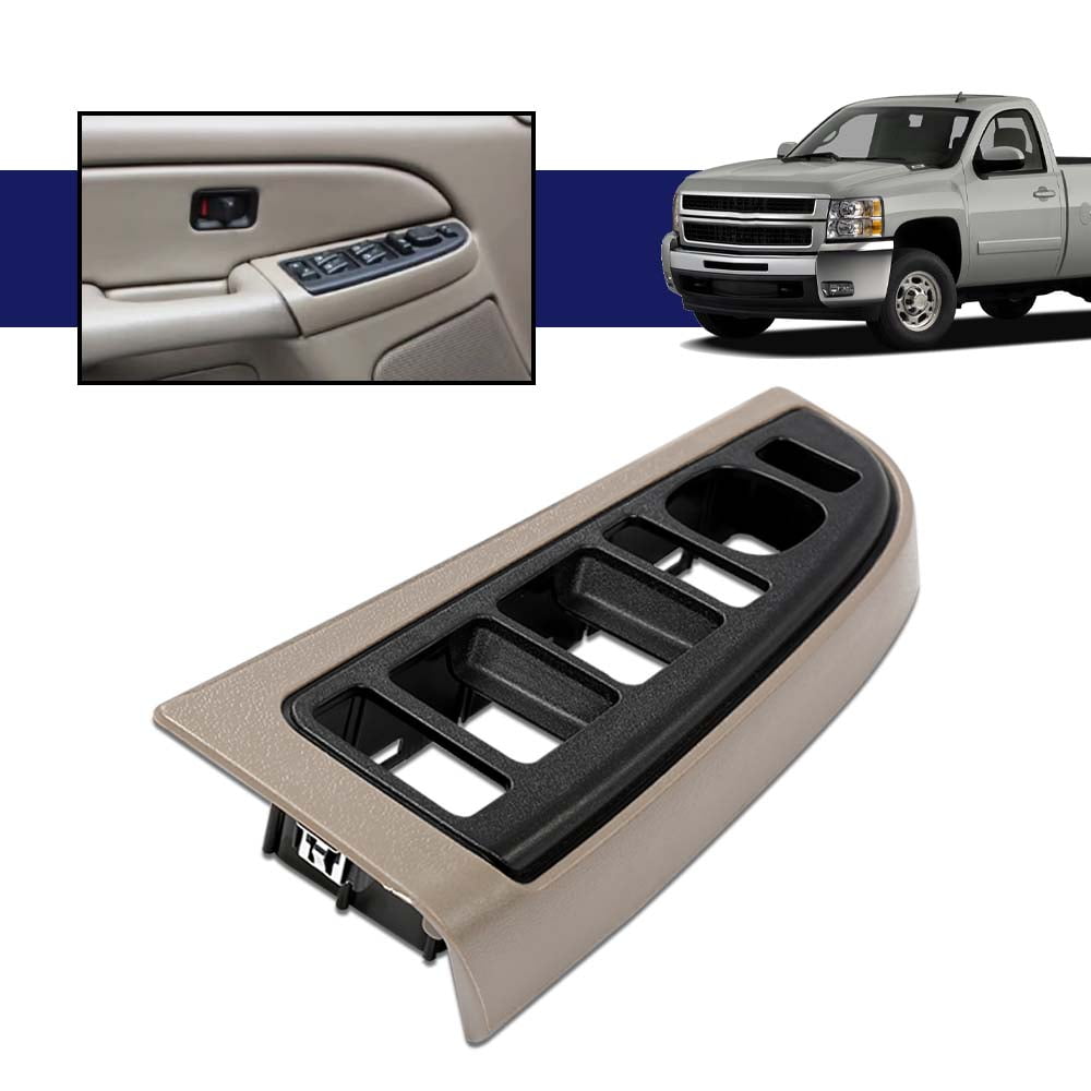 PIT66 Driver Window Switch Trim Bezel Set Fit For 2003-2007 Silverado ...