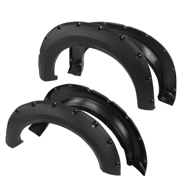 Pit66 Fit For 09 14 Ford F150 Black Pocket Rivet Style Fender Flares