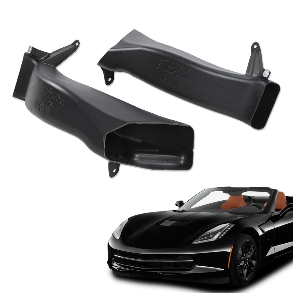PIT66 1Pair Front Lower Brake Ducts Kit Black Fit For 14-19 Chevrolet ...