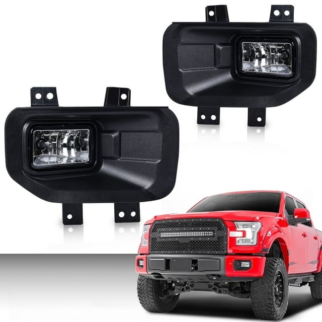 PIT66 Fog Lights Clear Lens Front Bumper Fog Light Driving Lamps Fit ...