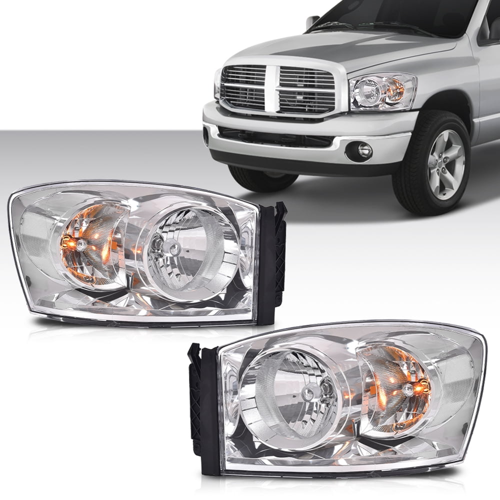 PIT66 Fit For 2006 2007-2009 Dodge Ram 1500 2500 3500 Clear Headlights ...