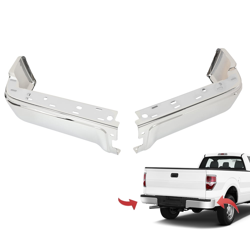 PIT66 Rear Step Bumper End Face Bar W/o Sensor Hole Fit For 2009-2014 ...
