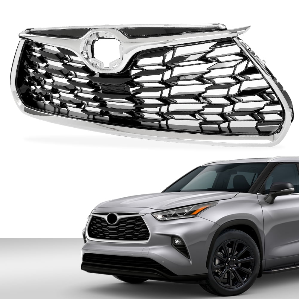 PIT66 Front Bumper Upper Grille Chrome Trim Grill Fit For Toyota ...
