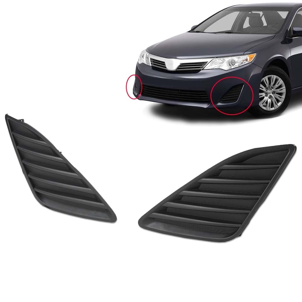 Front Fog Bumper Hole Cover Left & Right Kit Pair Fit For Toyota Camry ...