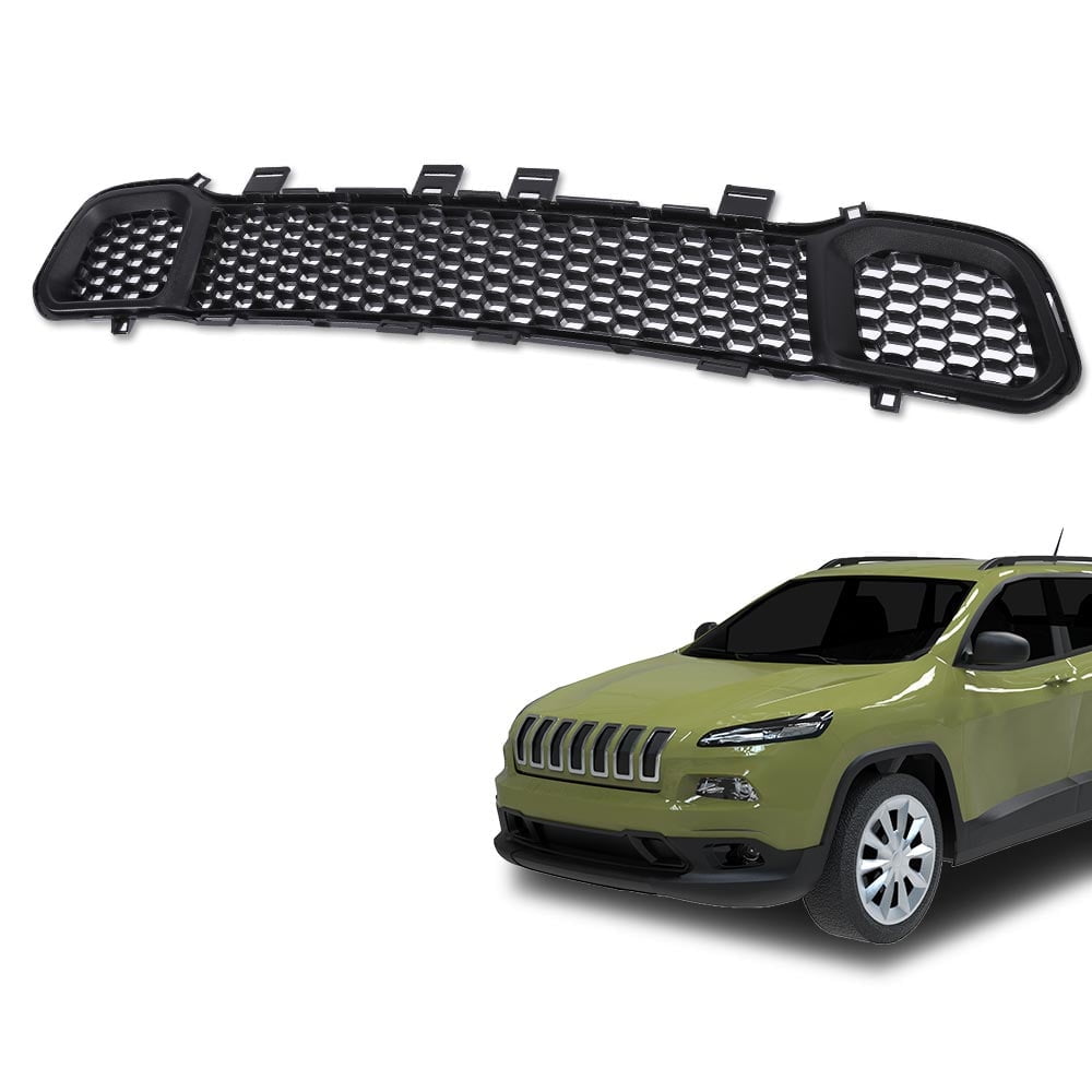 PIT66 Front Lower Bumper Cover Grille Grill Fit For 14-18 Jeep Cherokee ...