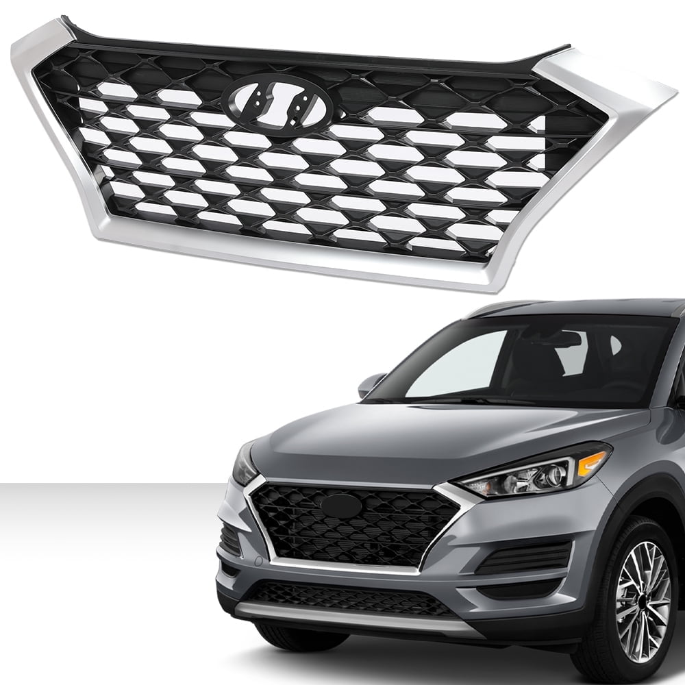 Front Upper Bumper Grille Grille Assembly Chrome Trim Fit For 2019 2020 ...