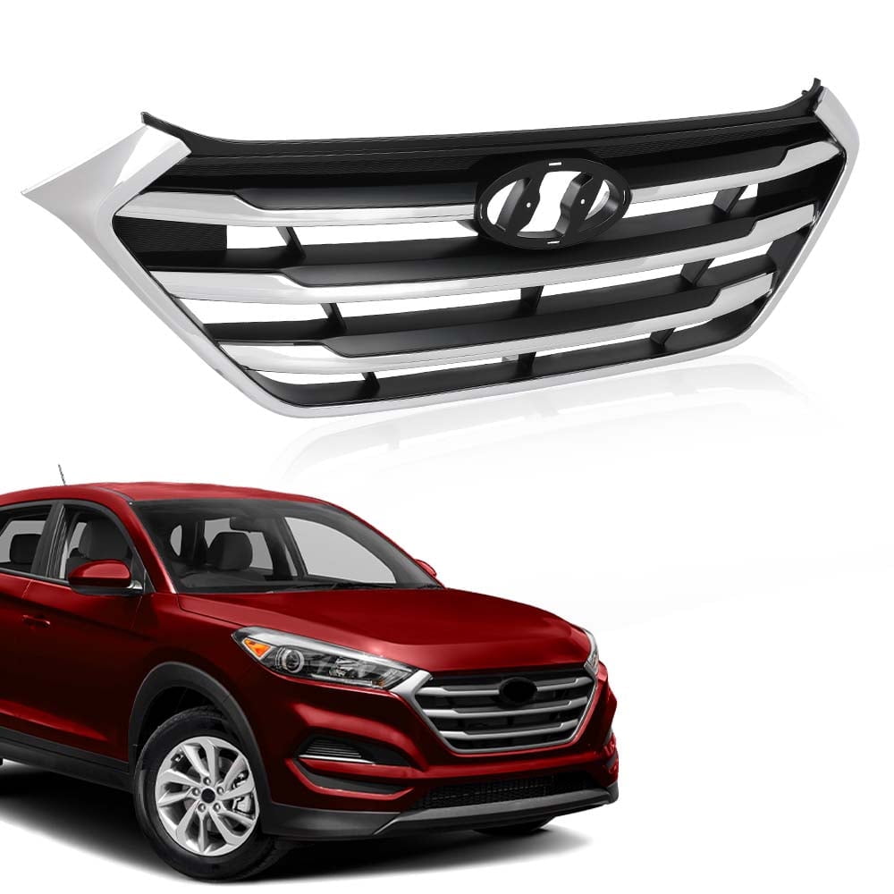 Front Upper Grille Grill Chrome Factory Style Fit for Hyundai Tucson SE ...