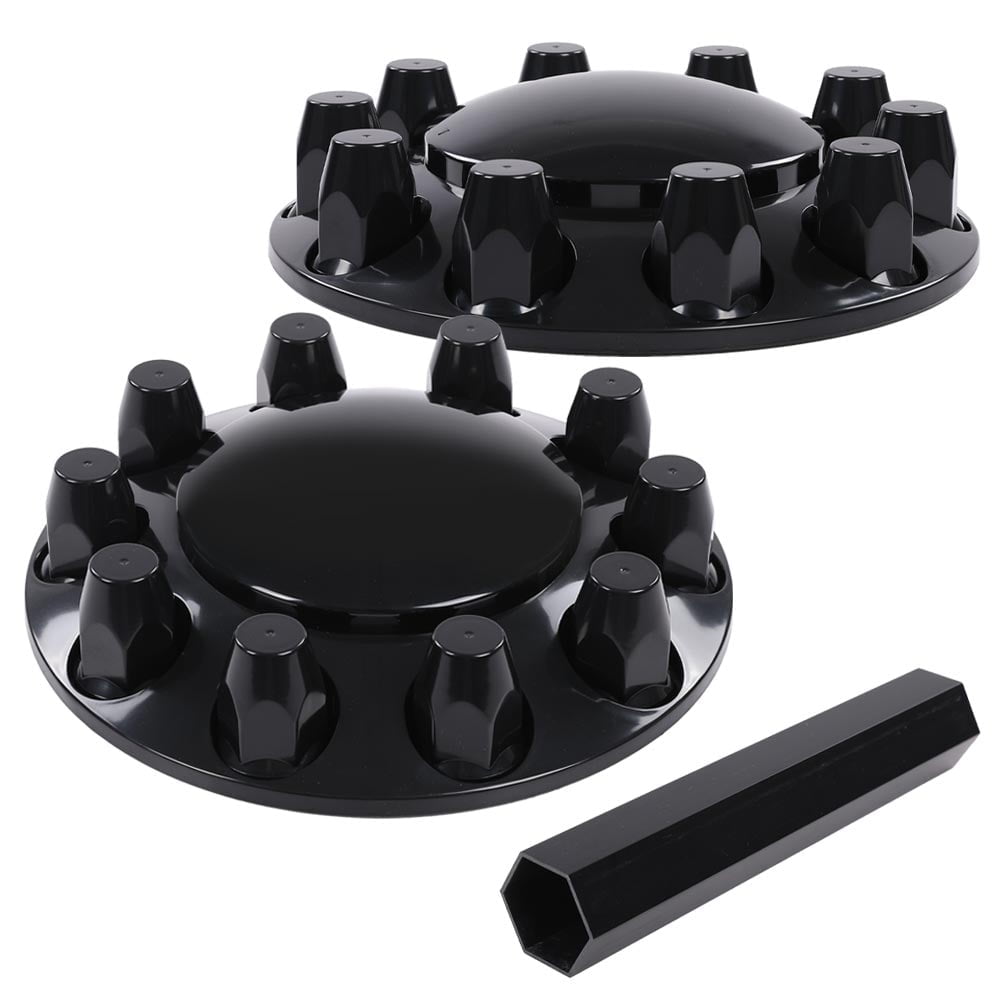 PIT66 Front Wheel Covers Hub Axle Semi Plastic ABS Pair 33mm Nut Covers ...