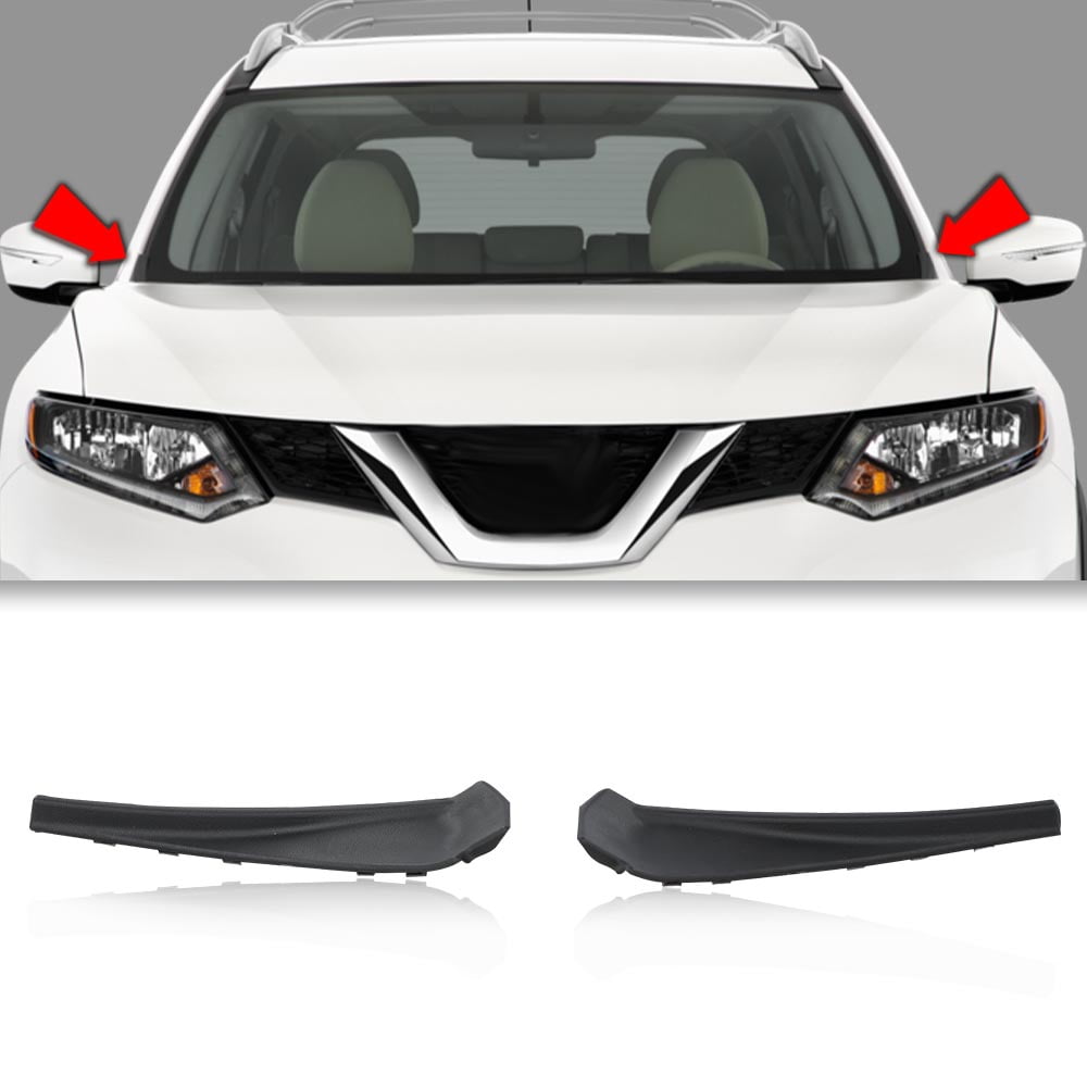 PIT66 Front Wiper Side Cowl Extension Cover Trim 2Pc Fit For Nissan ...