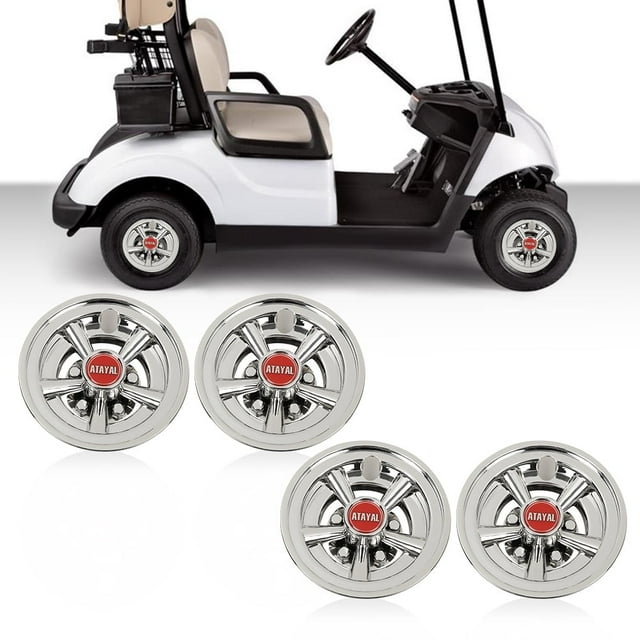 PIT66 Golf Cart Wheel Covers 8" Hub Cap Fit for Yamaha Club Car Ezgo ...