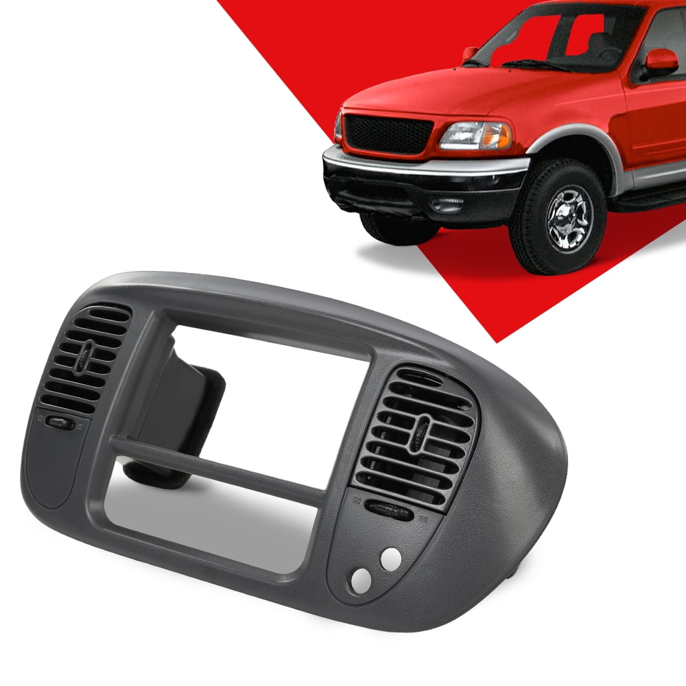 PIT66 Gray Center Dash Radio Bezel Fit For 97-03 Ford F150 Expedition w ...