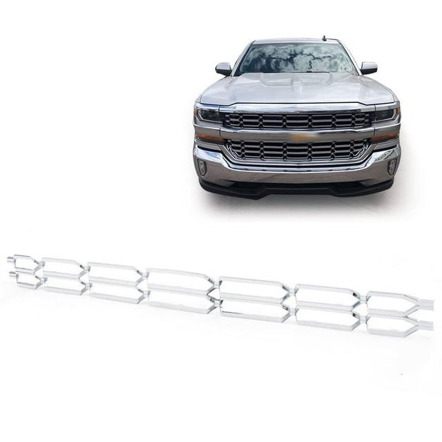PIT66 Grille Grill Overlay Snap On Insert -Auto Fit for 2016-2018 Chevy ...