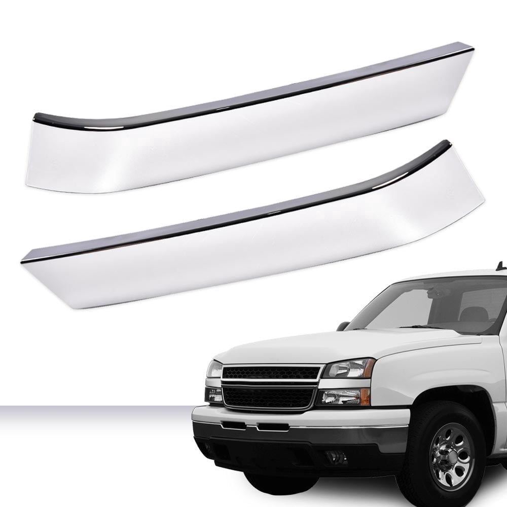 Grille Grill Trim Set Chrome, Fit for 2003-2007 Chevy Silverado 1500 ...