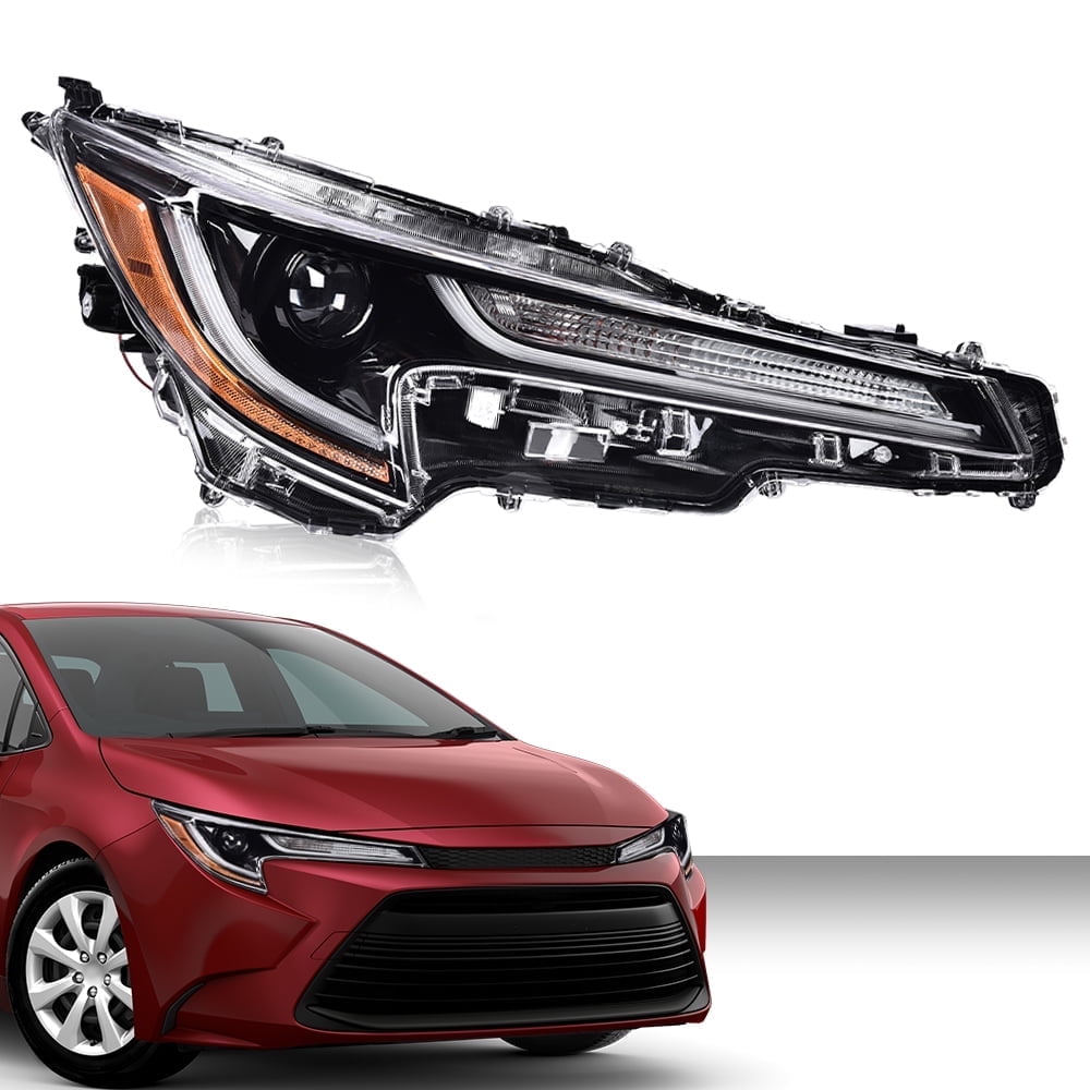 PIT66 Headlight Assembly Fit For 2020 2021 Toyota Corolla L LE LED DRL Passenger Right - Walmart.com