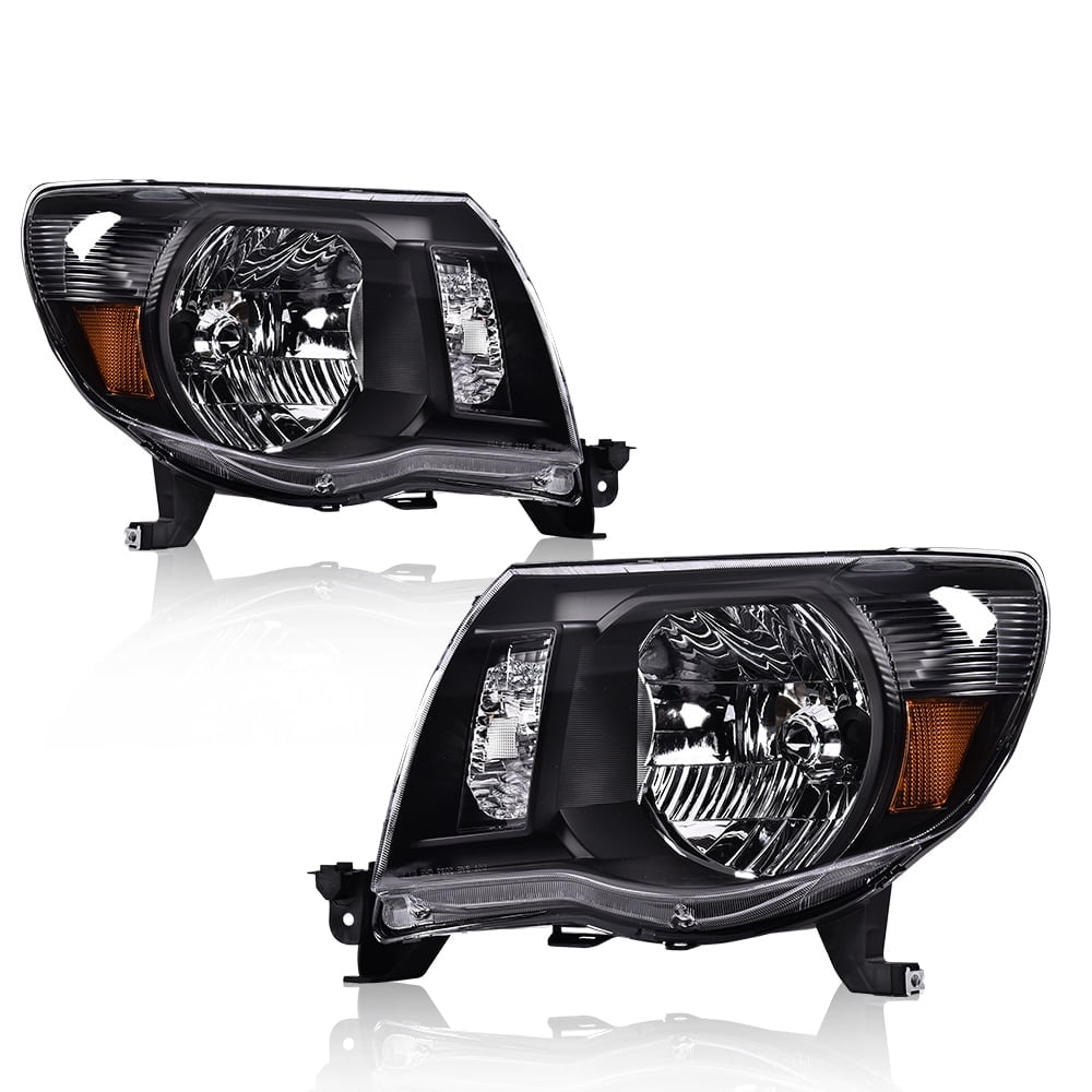 PIT66 Headlight,Fit For 05-11 Toyota Tacoma Clear Lens Black Housing ...