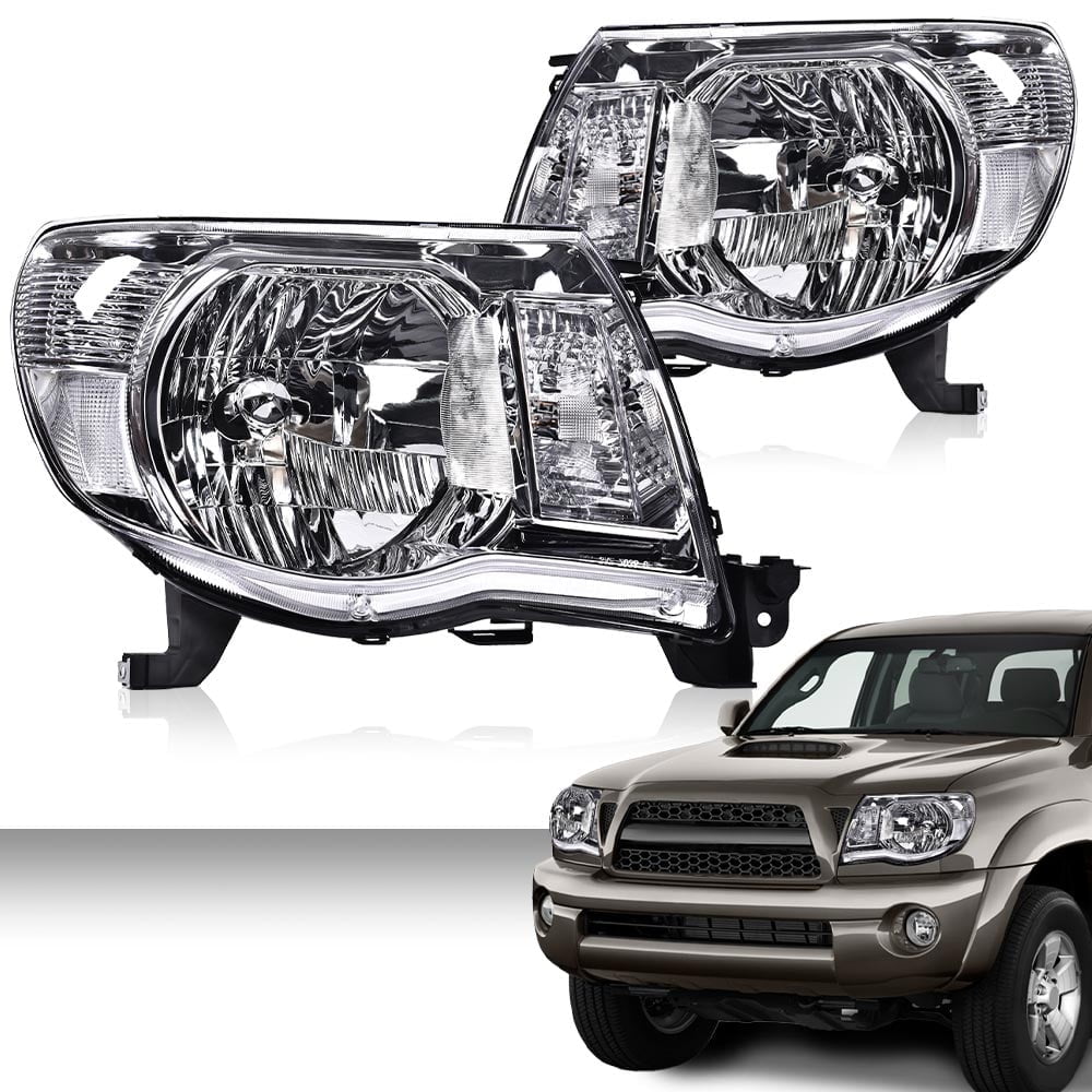Headlight,Fit for 05-11 Toyota Tacoma, Left and Right Headlamp Assembly ...