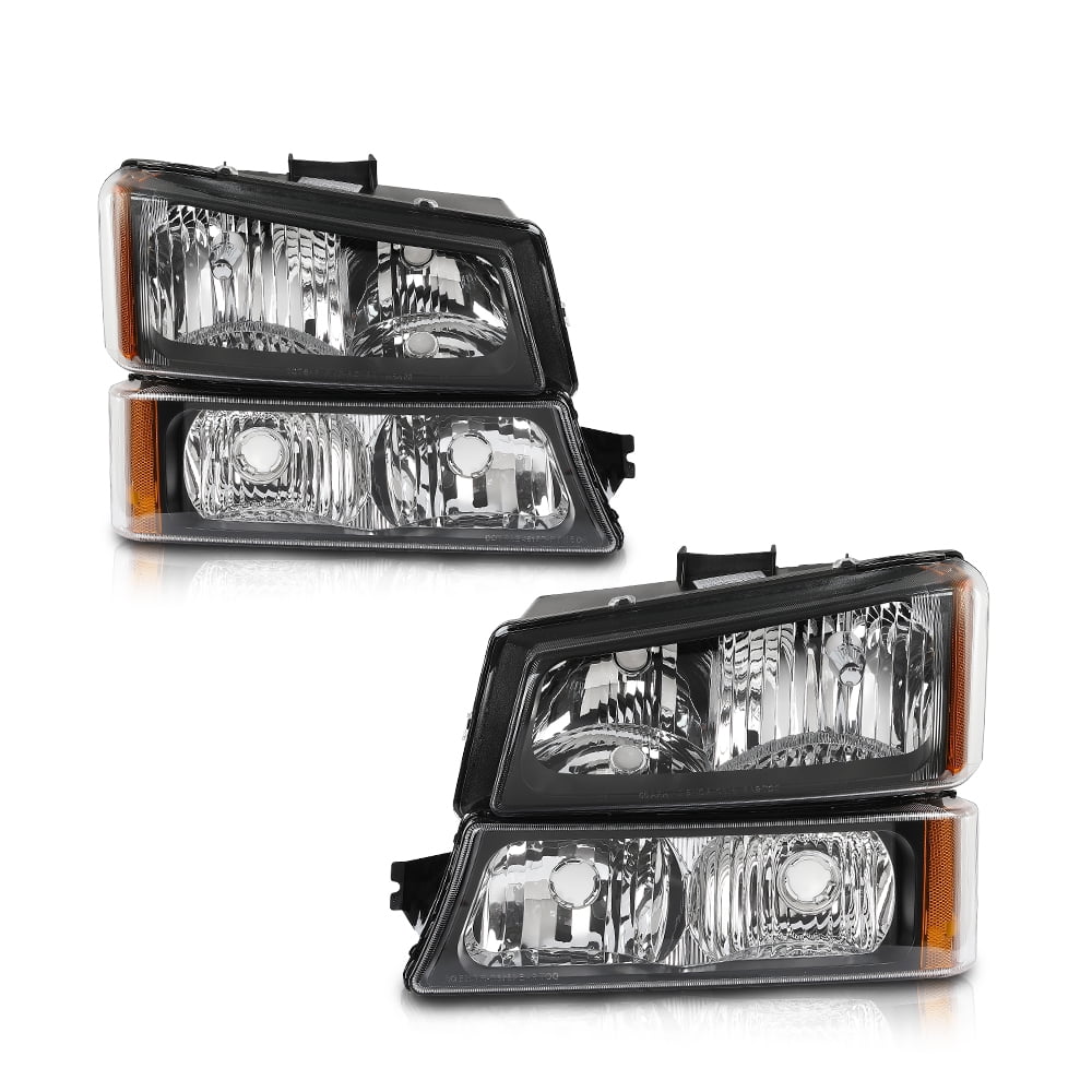 PIT66 Headlight Headlamp Left Right Pair Fit For 2003-2006 SILVERADO ...
