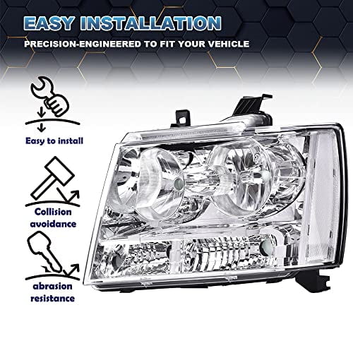 PIT66 Headlights, Compatible with 2007-2014 Chevy Tahoe Suburban/ 2007 ...
