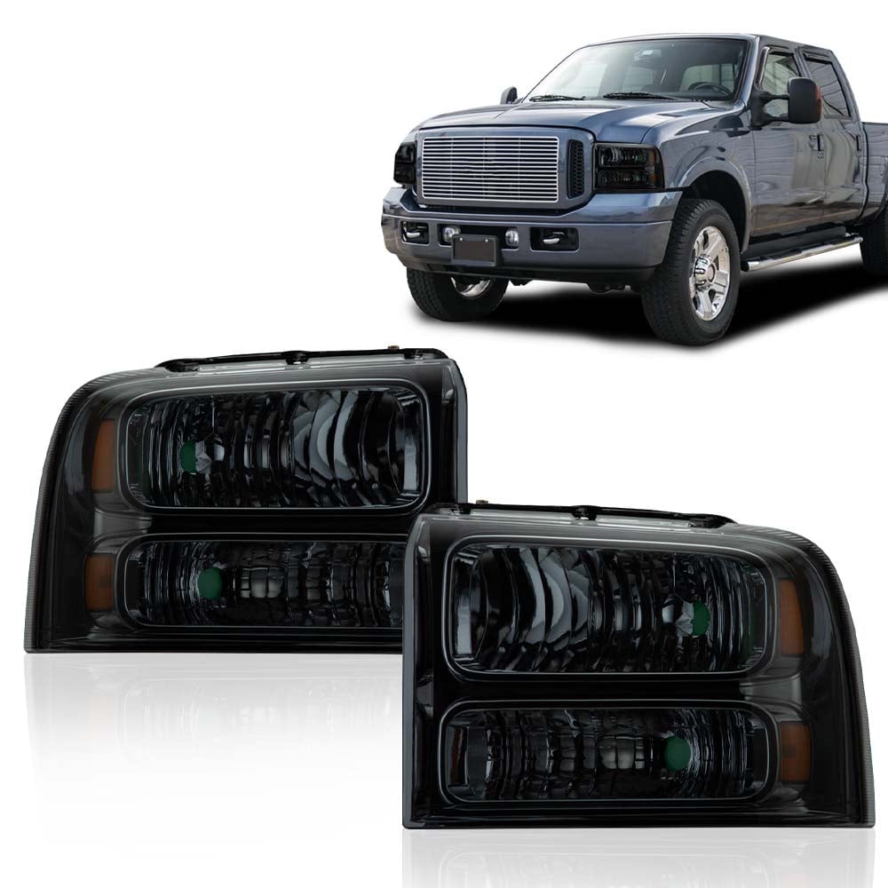 PIT66 Headlights Smoky Lens Chrome Housing Amber Reflector, Fit for ...