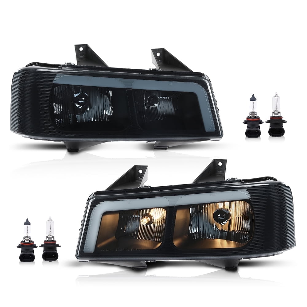 PIT66 Headlights Headlamps Pair LED Fit For Chevy Express GMC Savana ...
