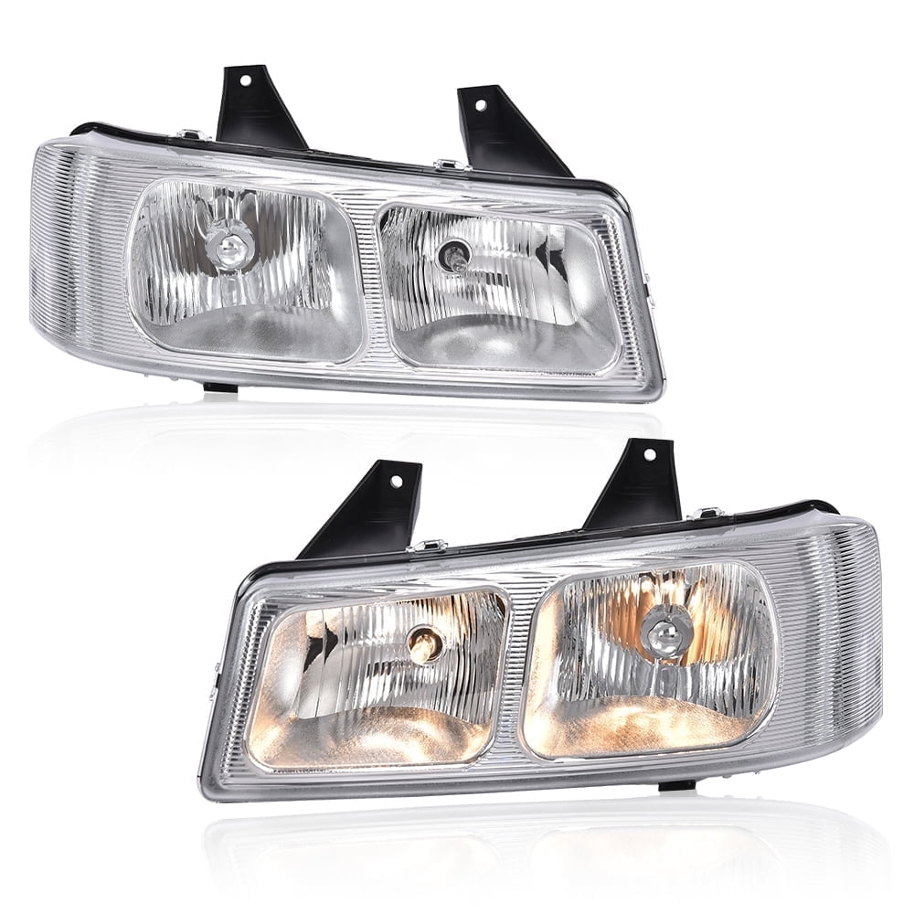 PIT66 Headlights Pair w/Bulbs Fit for Chevy Express 1500/GMC Savana ...