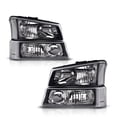 PIT66 Headlights Signal Bumper Lamps Headlamps Fit For Chevy Silverado ...