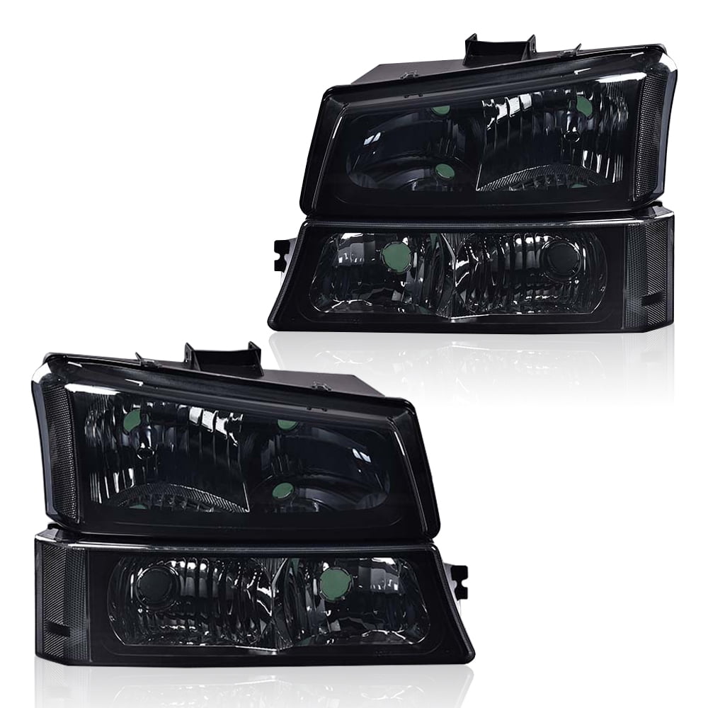 PIT66 Headlights Bumper Headlamps Fit for Chevy Silverado 2003-2006 ...
