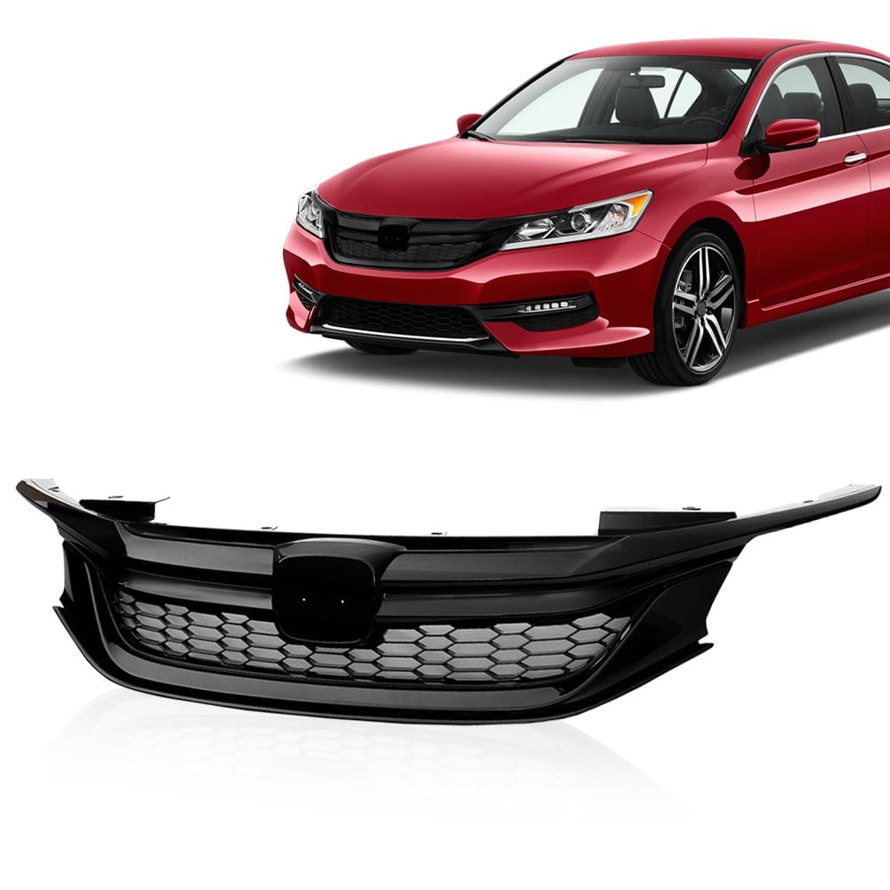 PIT66 Honeycomb Mesh Front Bumper Upper Grille Grill Fit for 2016-2017 ...