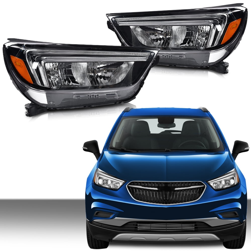 PIT66 LED DRL Headlights Headlamps Fit For 17-22 Buick Encore Halogen ...