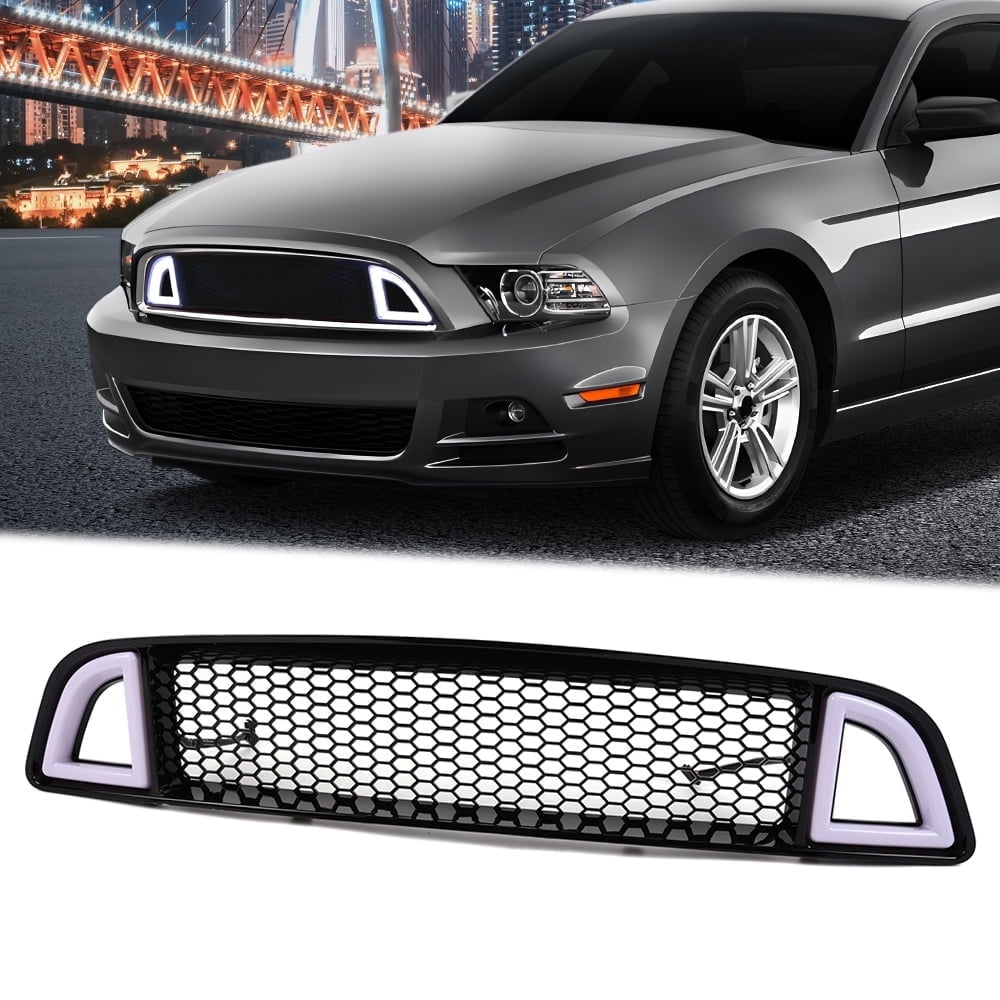 LED Front Bumper Hood Grille Grill Fit for Ford Mustang 2-Door 2013 ...