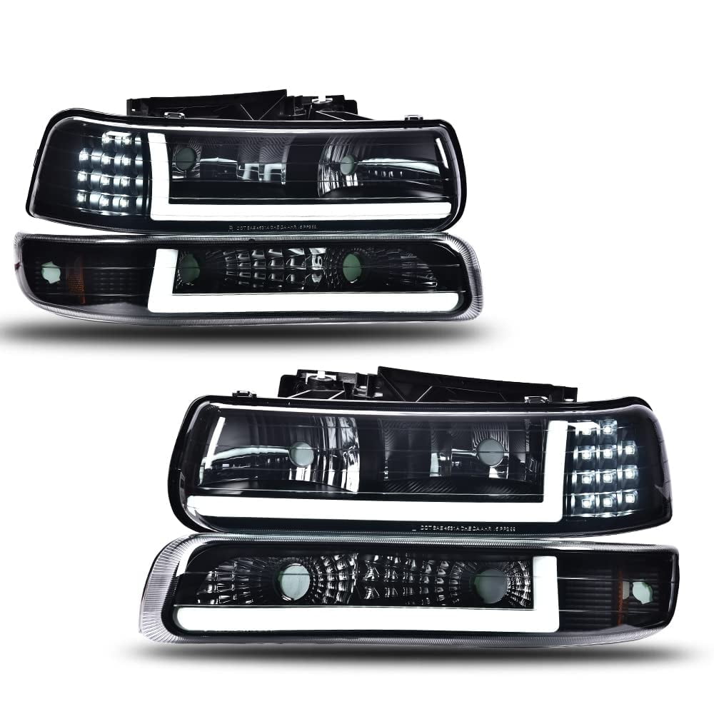 PIT66 LED Headlights, Fit For 99-02 Chevy Silverado/01-02 Silverado 1/ ...