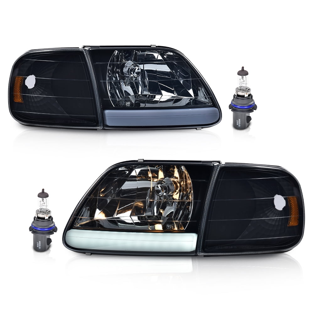 PIT66 LED Strip Headlights & Corner Parking Lights Fit For 97-04 Ford ...