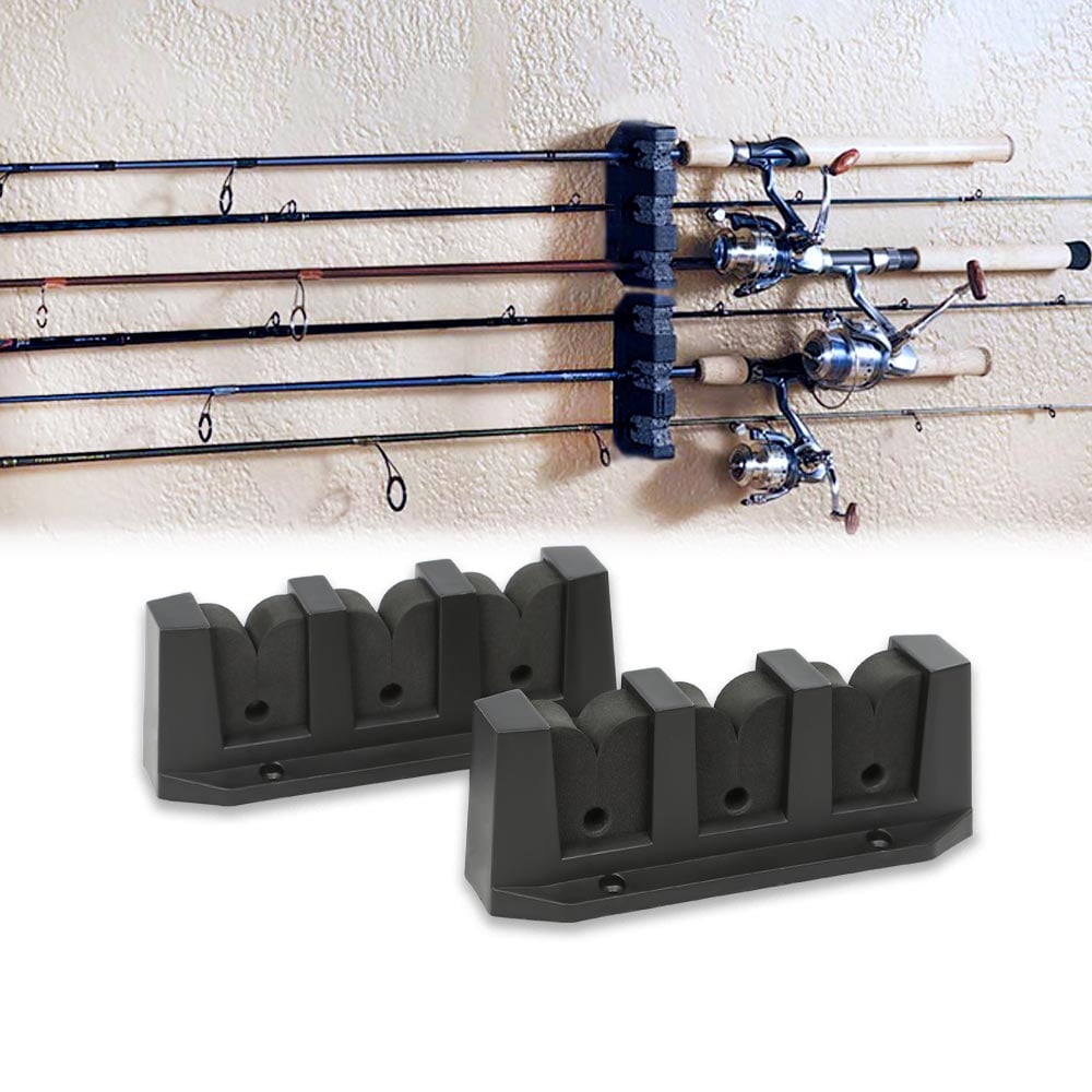 PIT66 Mounted Rod Holder Horizontal Rod Rack 3 Fishing Boat Gear Pole ...