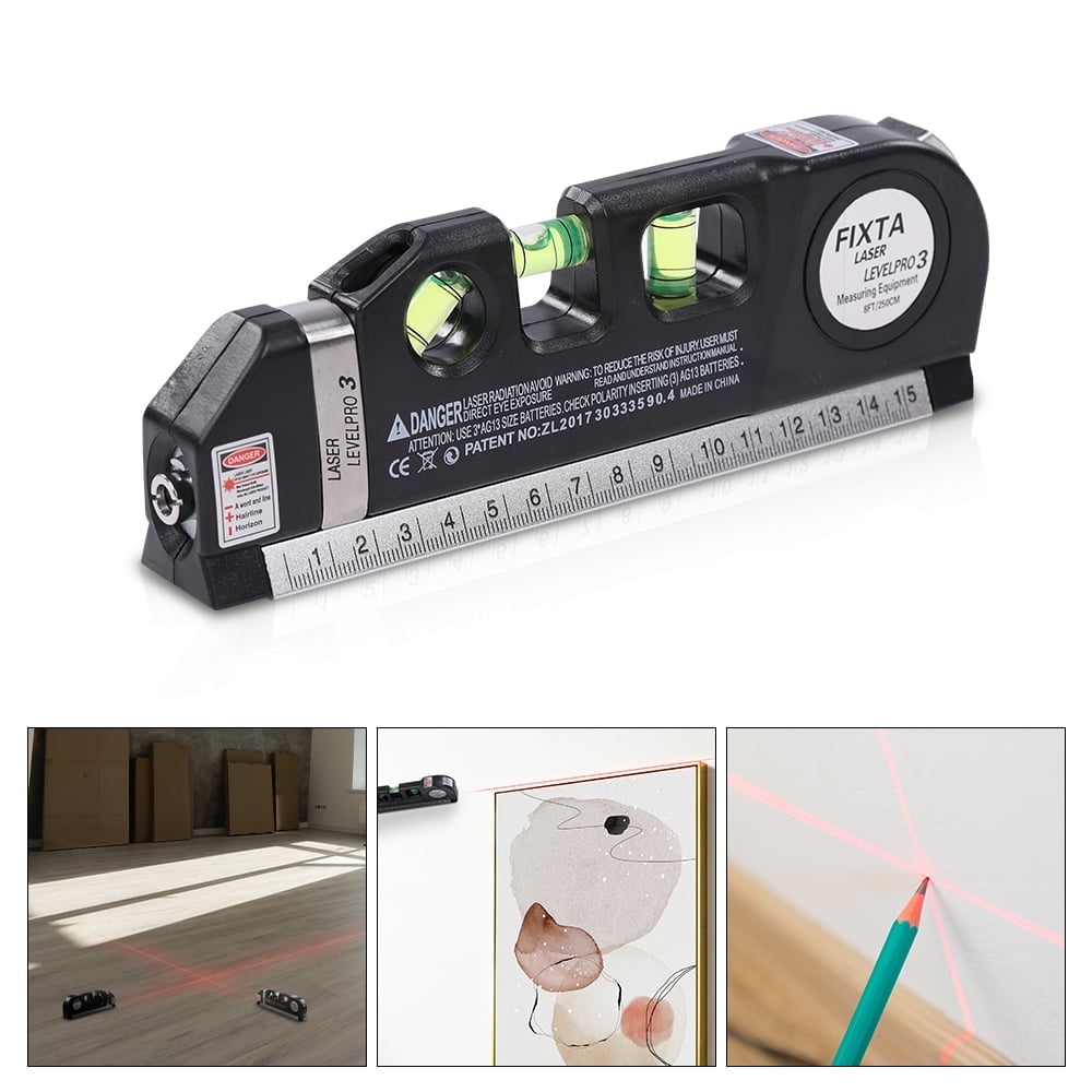 PIT66 Multipurpose Laser Level Ruler Vertical Horizon Measure Tape ...