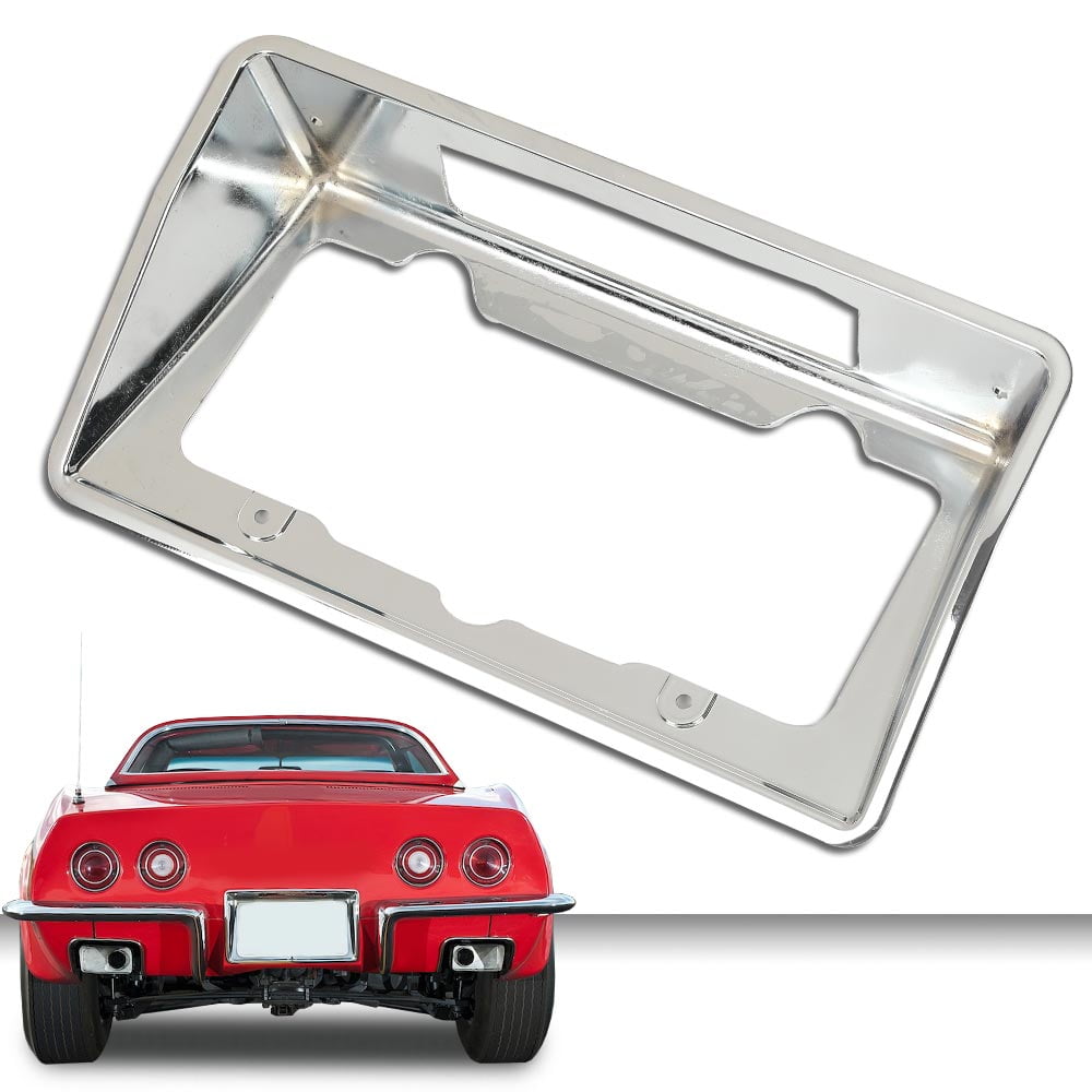 PIT66 Rear License Plate Bezel Housing Frame Chrome Fit for Chevy ...