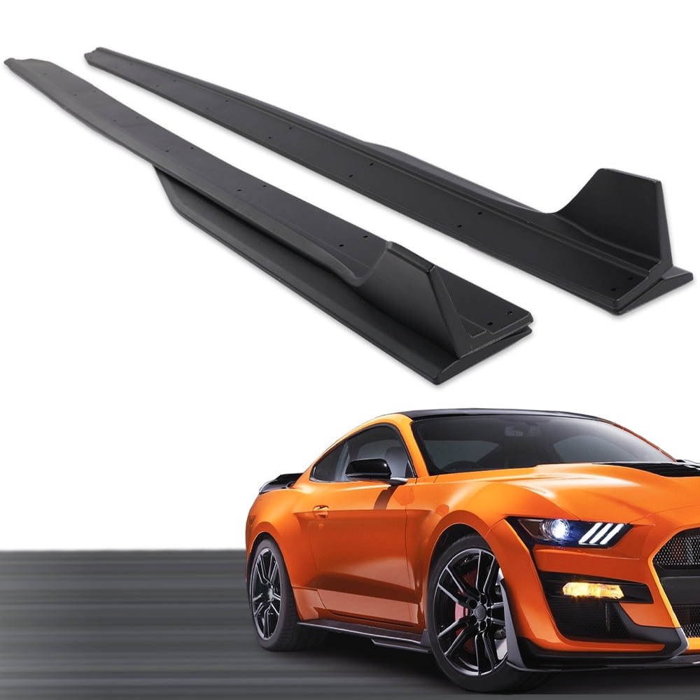 PIT66 Side Skirt Extension Splitter Fit For 15-22 Ford Mustang W ...