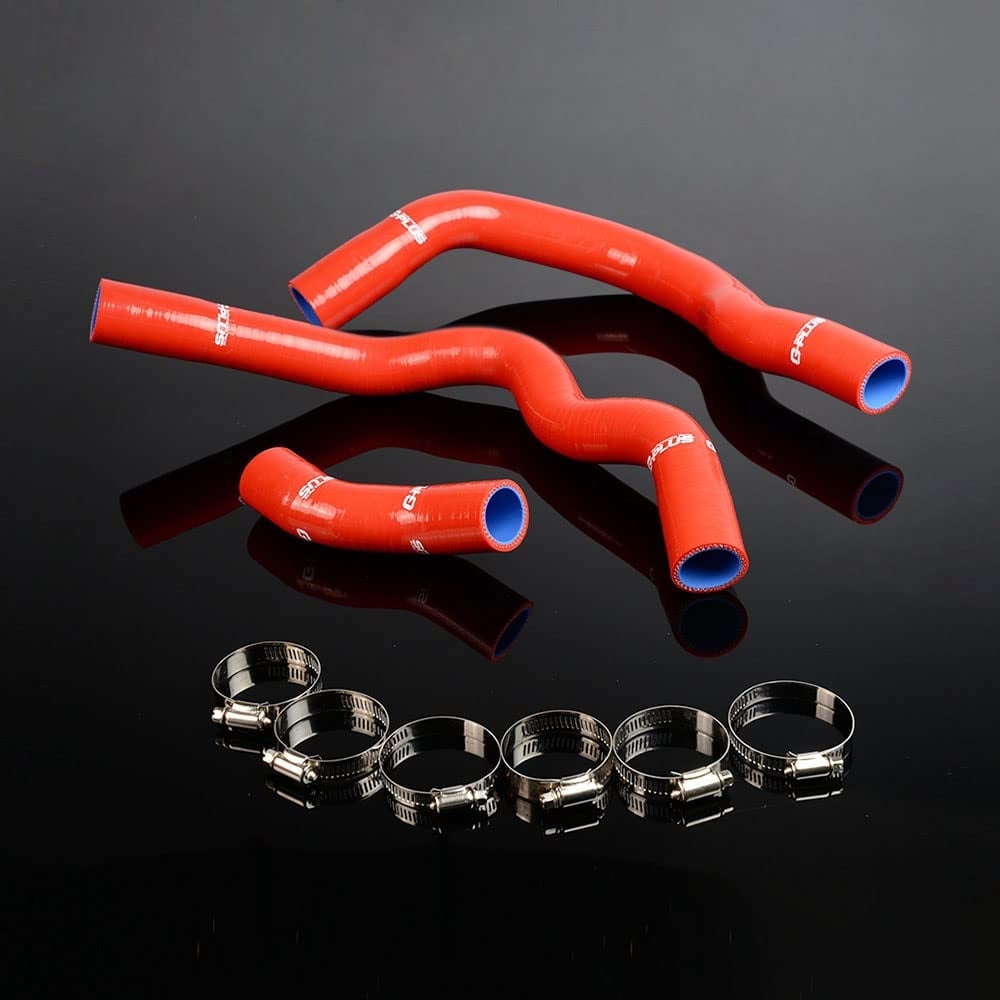 PIT66 Silicone Coolant Turbo Hose Kit Red with Clamps, Fit for 2001 ...