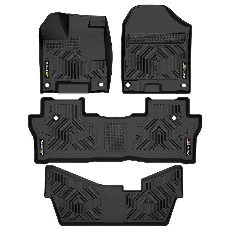 PIT66 TPE All Weather Guard Car Floor Mats Liner 1st 2nd 3rd Row Set ...