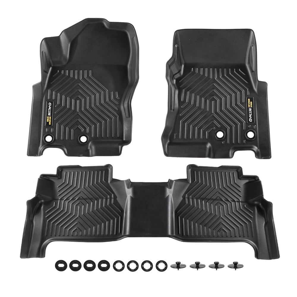 PIT66 TPE Floor Mats 2 Row Liner Set Waterproof Black Fit For Nissan ...