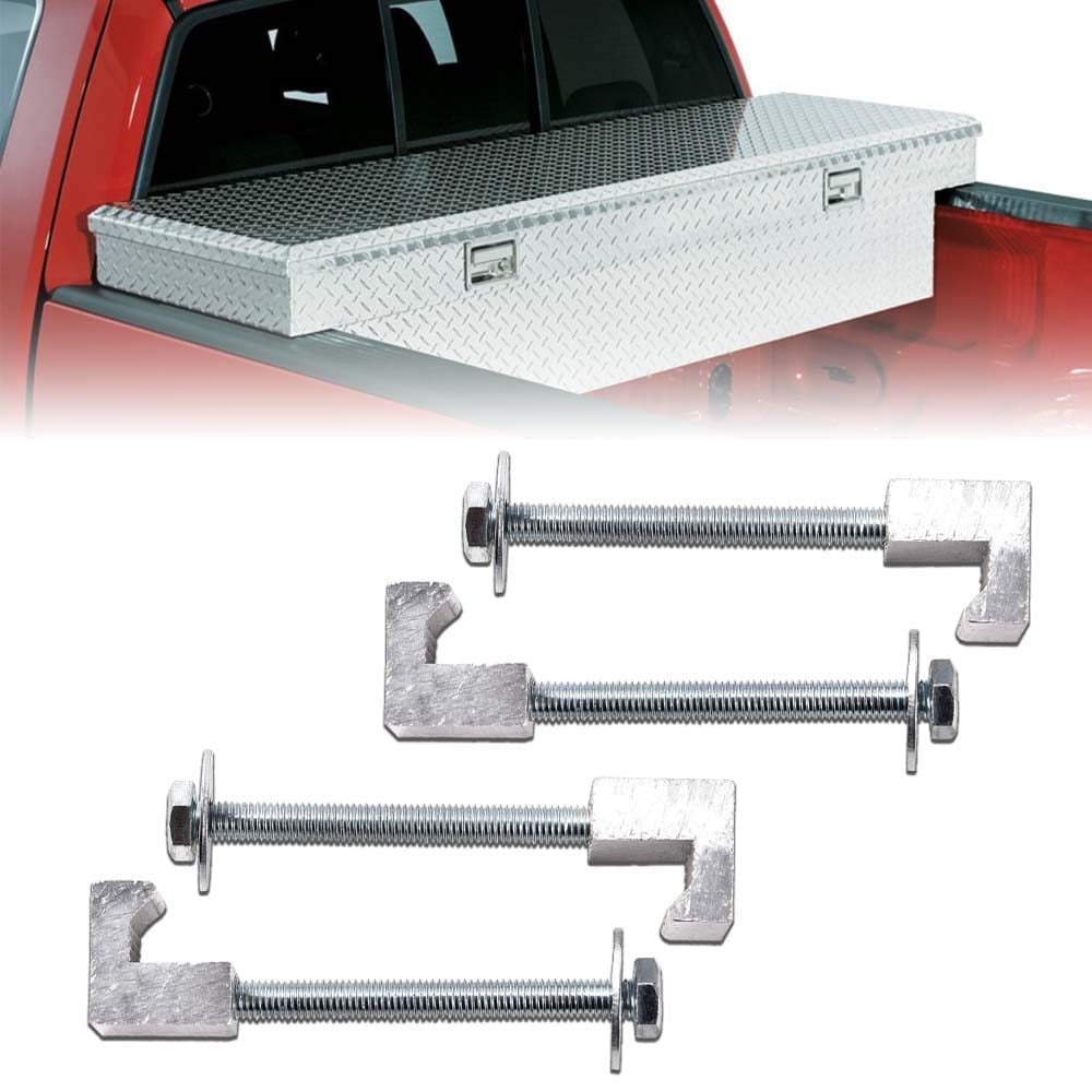 PIT66 Tool Box Mount J Hook Toolbox Pickup Pair Rail Mounting Kit Clamp ...