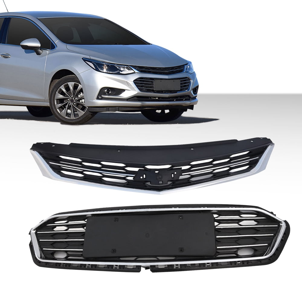 PIT66 Upper + Lower Grille Grill Fit for 16-18 Chevrolet Cruze ...