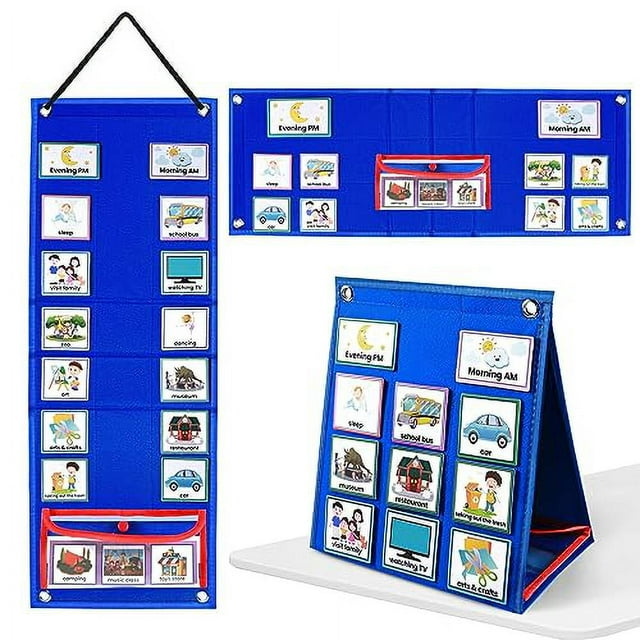 PITCOTT Visual Schedule for Kids Chore Chartï¼Œ2 in 1 Daily Schedule ...