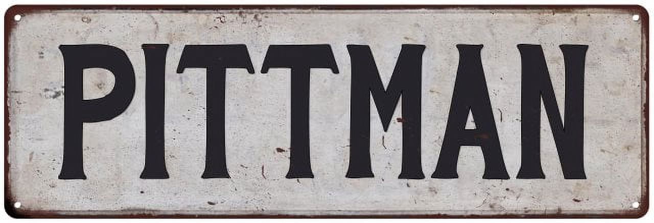 PITTMAN Vintage Look Rustic Chic Metal Sign 8x24 108240036739 - Walmart.com