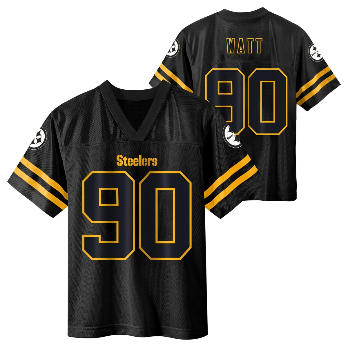 PITTSBURGH STEELERS Boys Black Color Synthetic Jersey-Watt - Walmart.com