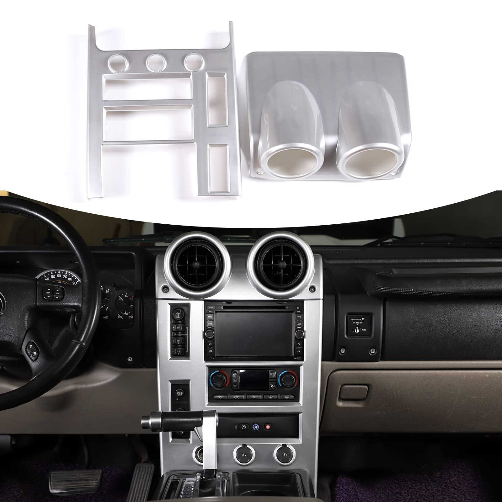 PIUGILH Car Center Console Dashboard Navigation Panel Cover Interior ...