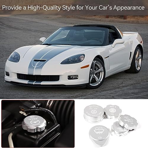 PIUGILH Car Engine Oil Cap Radiator Cap Brake Fluid Cap Cover Fit for ...